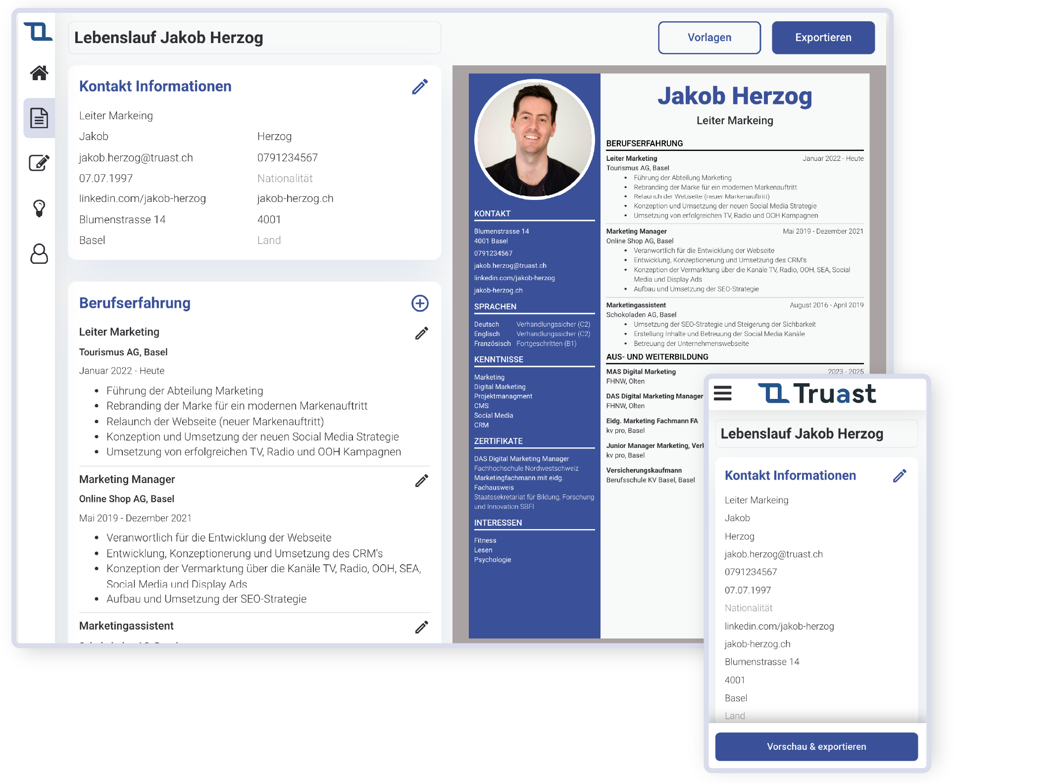 Bewerbungen verwalten | Bewerbungsmanager Schweiz | Truast